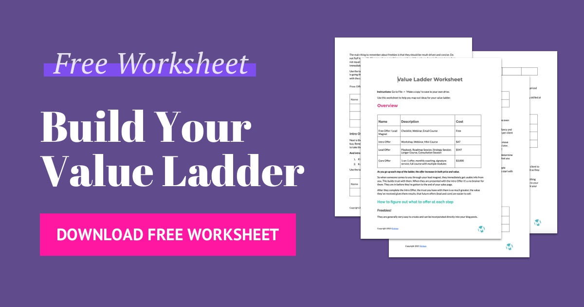 Value Ladder Worksheet - Digital Marketing Agency Charlotte, Greensboro ...